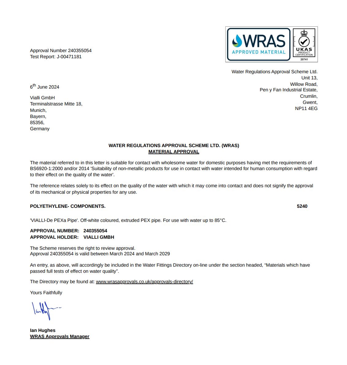 Vialli GmbH PPR & PEX Pipes & Fittings Manufacturer