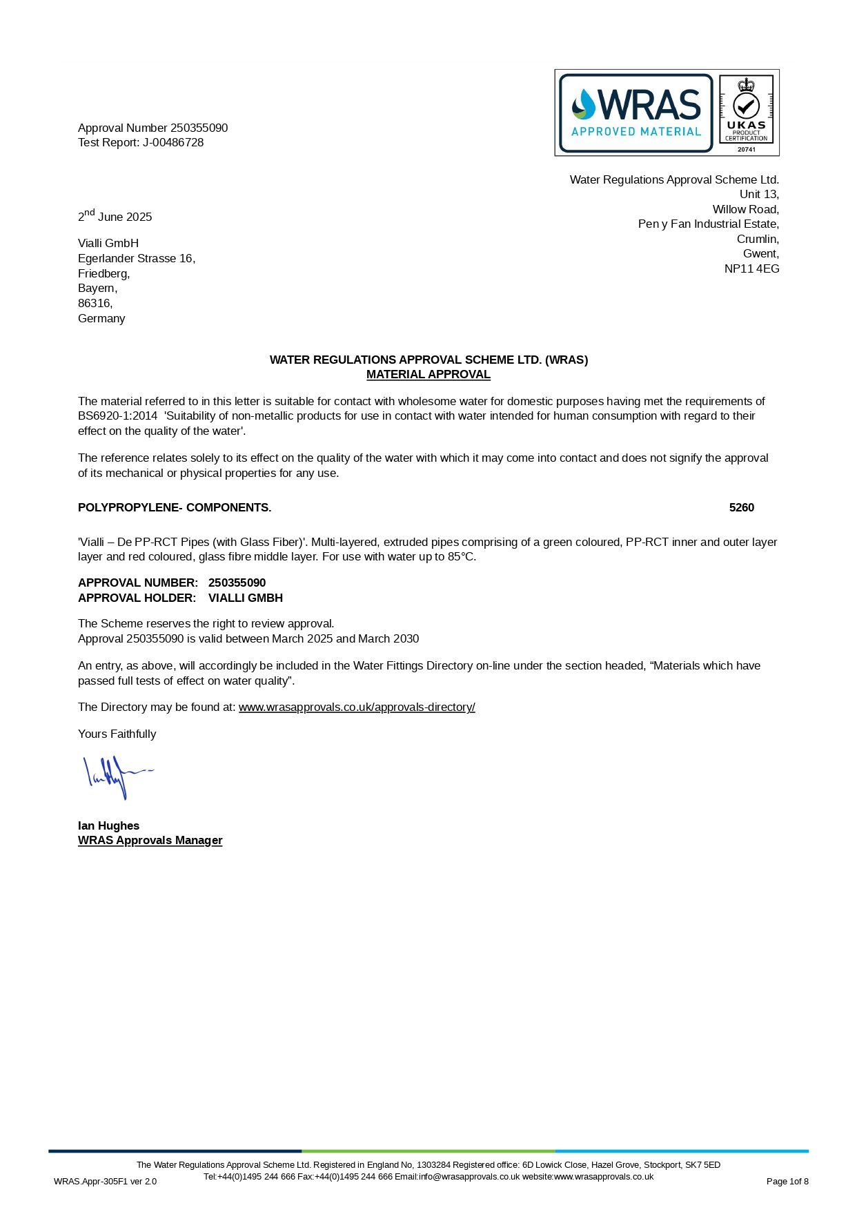 Vialli GmbH PPR & PEX Pipes & Fittings Manufacturer
